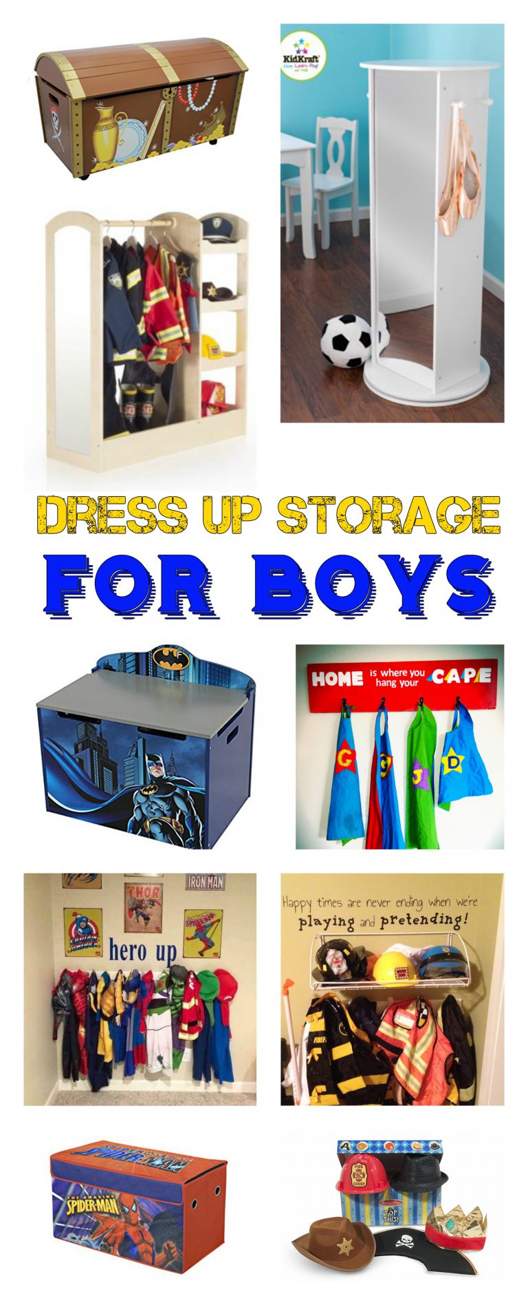 Dress Up Storage For Boys: Trunks, Storage Units and More!